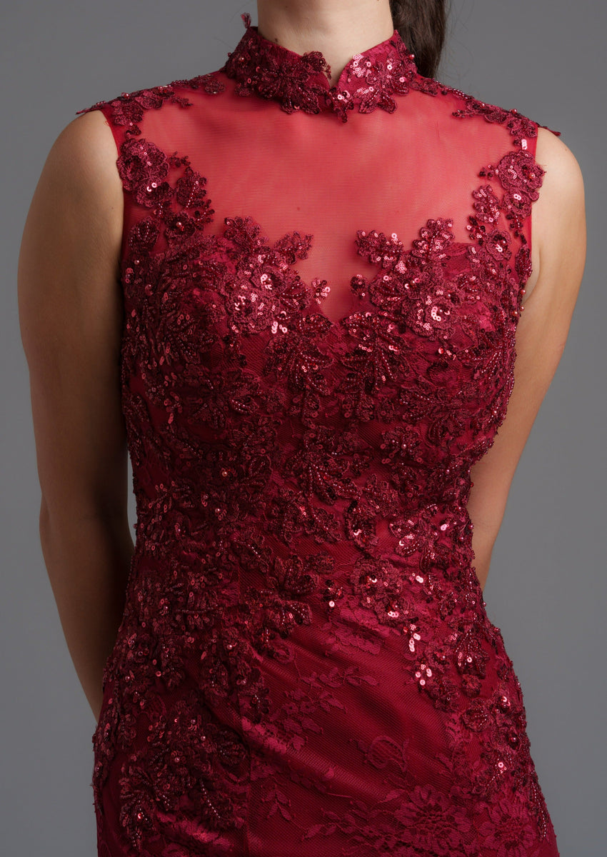 Freesia Sleeveless Open Back Qipao| Modern Bridal Qipao| Custom-made – Qipology